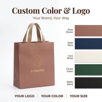China Luxury Recyclable Art Paper Packaging Bags Custom Logo Printed Jewelry Kraft Paper Bag for sale