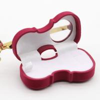 China High End Small Velvet Storage Box With Hinge Closure Jewelry Box Packaging for sale