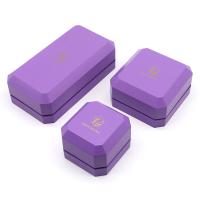 China Trendy Purple Plastic LED Jewelry Box Jewelry Packaging Box For Rings Bangles Necklaces for sale