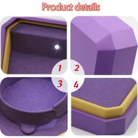 China Trendy Purple Plastic LED Jewelry Box Jewelry Packaging Box For Rings Bangles Necklaces for sale