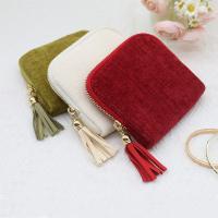 China Luxury Velvet Jewelry Travel Organizer Travel Jewelry Case With Tassel Packaging Pouch for sale