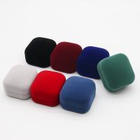 China Simple Luxury Plastic Velvet Jewelry Box Packaging Customized Color OEM/ODM Available for sale