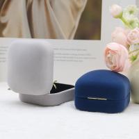 China Simple Luxury Plastic Velvet Jewelry Box Packaging Customized Color OEM/ODM Available for sale