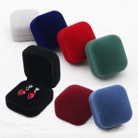 China Simple Luxury Plastic Velvet Jewelry Box Packaging Customized Color OEM/ODM Available for sale