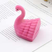 China Custom Color Hinged Flocked Jewelry Box Swan Shaped Jewelry Packaging Box for sale
