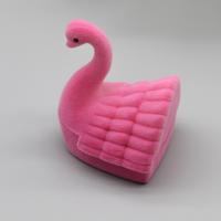China Custom Color Hinged Flocked Jewelry Box Swan Shaped Jewelry Packaging Box for sale