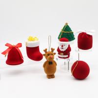 China Small Velvet Christmas Tree Ornament Ring Box Customized Color for sale