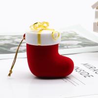 China Hinged Closure Flocked Jewelry Box Cute Velvet Wedding Ring Box Multiple Sizes for sale
