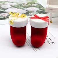 China Hinged Closure Flocked Jewelry Box Cute Velvet Wedding Ring Box Multiple Sizes for sale