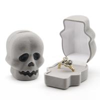 China Halloween Cute Style Flocked Jewelry Box Plastic Velvet Jewelry Box Luxury Unique for sale