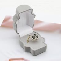China Halloween Cute Style Flocked Jewelry Box Plastic Velvet Jewelry Box Luxury Unique for sale