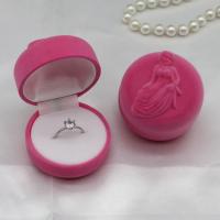 China Necklace Earrings Ring Custom Velvet Jewelry Packaging Gift Box With Hinge Closure for sale