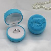 China Necklace Earrings Ring Custom Velvet Jewelry Packaging Gift Box With Hinge Closure for sale