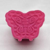 China Butterfly Shape Velvet Flocked Jewelry Box For Ring Earring White Insert for sale