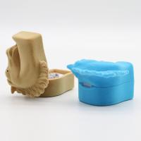 China Cute Velvet Flocking Jewelry Box Solid Color Ring Storage Proposal Pair For Couple for sale
