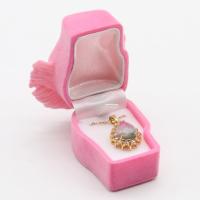 China Cute Velvet Flocking Jewelry Box Solid Color Ring Storage Proposal Pair For Couple for sale