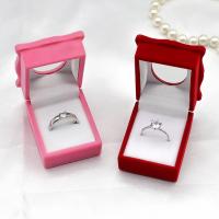 China Necklace Earrings Rings Bracelet Custom Velvet Jewelry Box Hinged Velvet Gift Box for sale