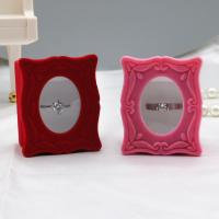 China Necklace Earrings Rings Bracelet Custom Velvet Jewelry Box Hinged Velvet Gift Box for sale