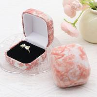 China Simple Plastic Velvet Jewelry Packaging Box For Rings Earrings Necklaces Delicate for sale