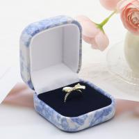 China Simple Plastic Velvet Jewelry Packaging Box For Rings Earrings Necklaces Delicate for sale