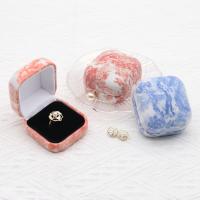 China Simple Plastic Velvet Jewelry Packaging Box For Rings Earrings Necklaces Delicate for sale