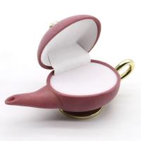 China Customizable Flocked Jewelry Box Plastic Velvet Material Hinge Closure OEM Logo for sale