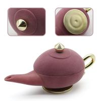 China Customizable Flocked Jewelry Box Plastic Velvet Material Hinge Closure OEM Logo for sale