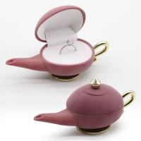 China Customizable Flocked Jewelry Box Plastic Velvet Material Hinge Closure OEM Logo for sale