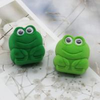 China Cute Little Frog Luxury Velvet Jewelry Box Custom Color Velvet Ring Box 40x38x36mm for sale