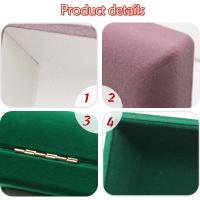 China Minimalist Velvet Jewelry Box Packaging Rectangular Design Soft Puffy Cushion Shape for sale