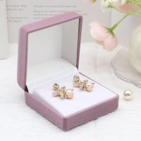 China Minimalist Velvet Jewelry Box Packaging Rectangular Design Soft Puffy Cushion Shape for sale