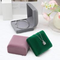China Minimalist Velvet Jewelry Box Packaging Rectangular Design Soft Puffy Cushion Shape for sale
