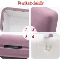 China Stylish Rectangular Velvet Ring Box Velvet Pendant Box With Custom Color Options for sale