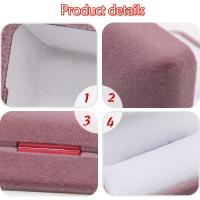 China Minimalist Velvet Necklace Box Velvet Earring Box Simple Design With Custom Colors for sale