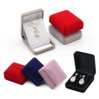 China Multiple Sizes Stylish Velvet Jewelry Box Set For Necklace Earrings Pendant for sale