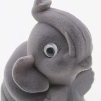 China Custom Color Animal Shape Velvet Jewelry Case Velvet Gift Box With Cute Ring Packaging for sale