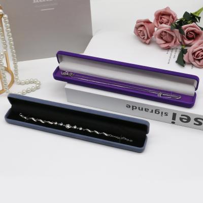 China Luxury Gift Packaging Velvet Jewelry Box For Necklaces Bracelets Rings Custom Color for sale