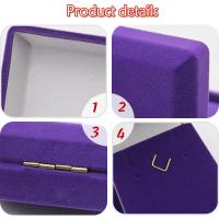 China Elegant Velvet Necklace And Earring Box With Stylish Design And Custom Colors for sale