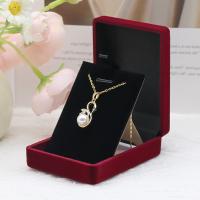 China Elegant Velvet Necklace And Earring Box With Stylish Design And Custom Colors for sale