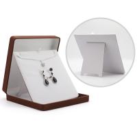 China Simple Brown Velvet Jewelry Box Set Custom Logo Velvet Pendant Box for sale