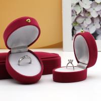 China Modern Luxury Velvet Jewelry Box Set Exclusive Red Packaging For Rings Earrings Necklaces for sale