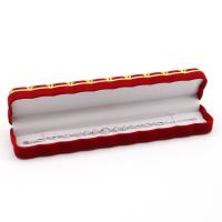 China Luxurious Red Velvet Jewelry Box Vintage Jewelry Box For Presenting Your Treasures for sale