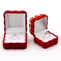 China Luxurious Red Velvet Jewelry Box Vintage Jewelry Box For Presenting Your Treasures for sale