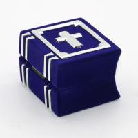 China Special Velvet Book Jewelry Boxes Custom Color Velvet Wedding Ring Box for sale
