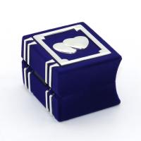 China Special Velvet Book Jewelry Boxes Custom Color Velvet Wedding Ring Box for sale