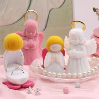 China Customization Angel Shape Velvet Jewelry Holder Cute Velvet Lined Box for sale