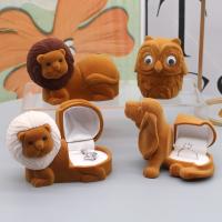 China Custom Colored Soft Velvet Jewelry Box With Cute Animal Design for sale