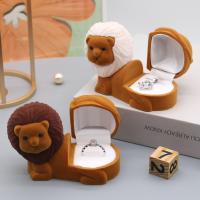 China Custom Colored Soft Velvet Jewelry Box With Cute Animal Design for sale