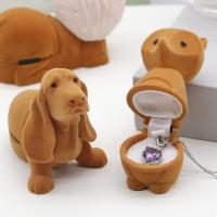 China Custom Colored Soft Velvet Jewelry Box With Cute Animal Design for sale