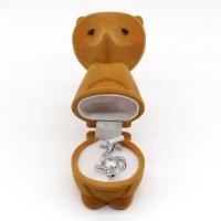 China Stylish Animal Themed Cover Flocked Jewelry Box For Rings Necklaces And Pendant for sale